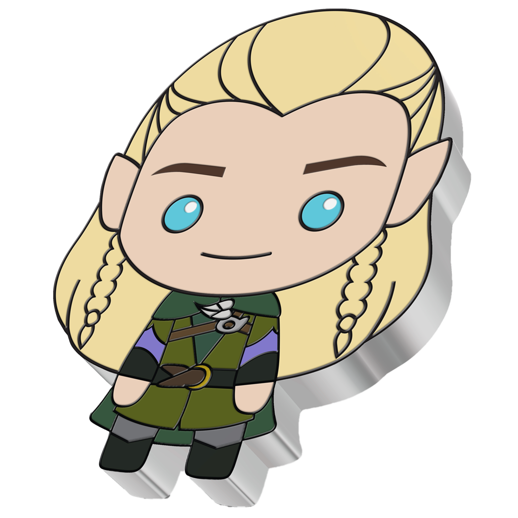 Niue: The Lord of the Rings - Legolas Chibi Coin kolorowany 1 uncja ...