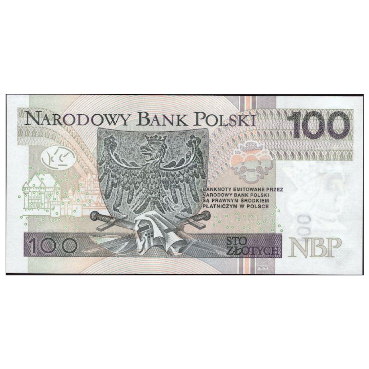 Banknot Polska 100 Złotych (100 PLN) UNC | Kup online na metalelokacyjne.pl