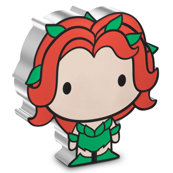 Niue: DC - Chibi 'Poison Ivy' kolorowana 1 uncja Srebra 2024 Proof ...