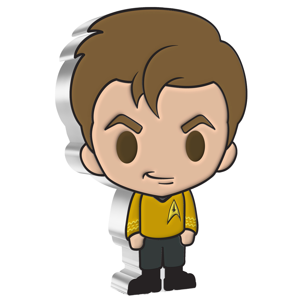 Niue: Star Trek - Captain Kirk Chibi Coin kolorowany 1 uncja Srebra ...
