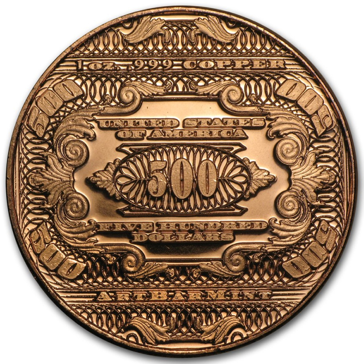 $500 William McKinley Banknote Replica 1 uncja Miedzi | Kup online na ...