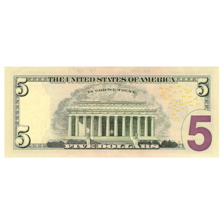 Banknot USA 5 Dolarów (5 U.S. dollars / 5 USD) UNC | Kup online na ...