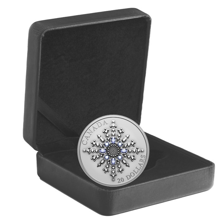 Canada: The Sapphire Jubilee Snowflake Brooch $20 Srebro 2024 Matte Proof | Produkty \ Monety ...